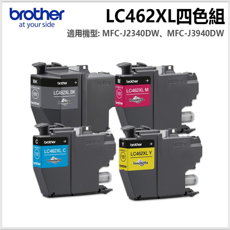 brother LC-462XL -BK/C/M/Y 原廠四色高容量墨水匣LC462 (適用:MFC-J2340DW MFC-J3940DW ...