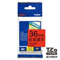 TZe-461 原廠護貝標籤帶 ( 36mm 紅底黑字 )|兄弟事務機器
